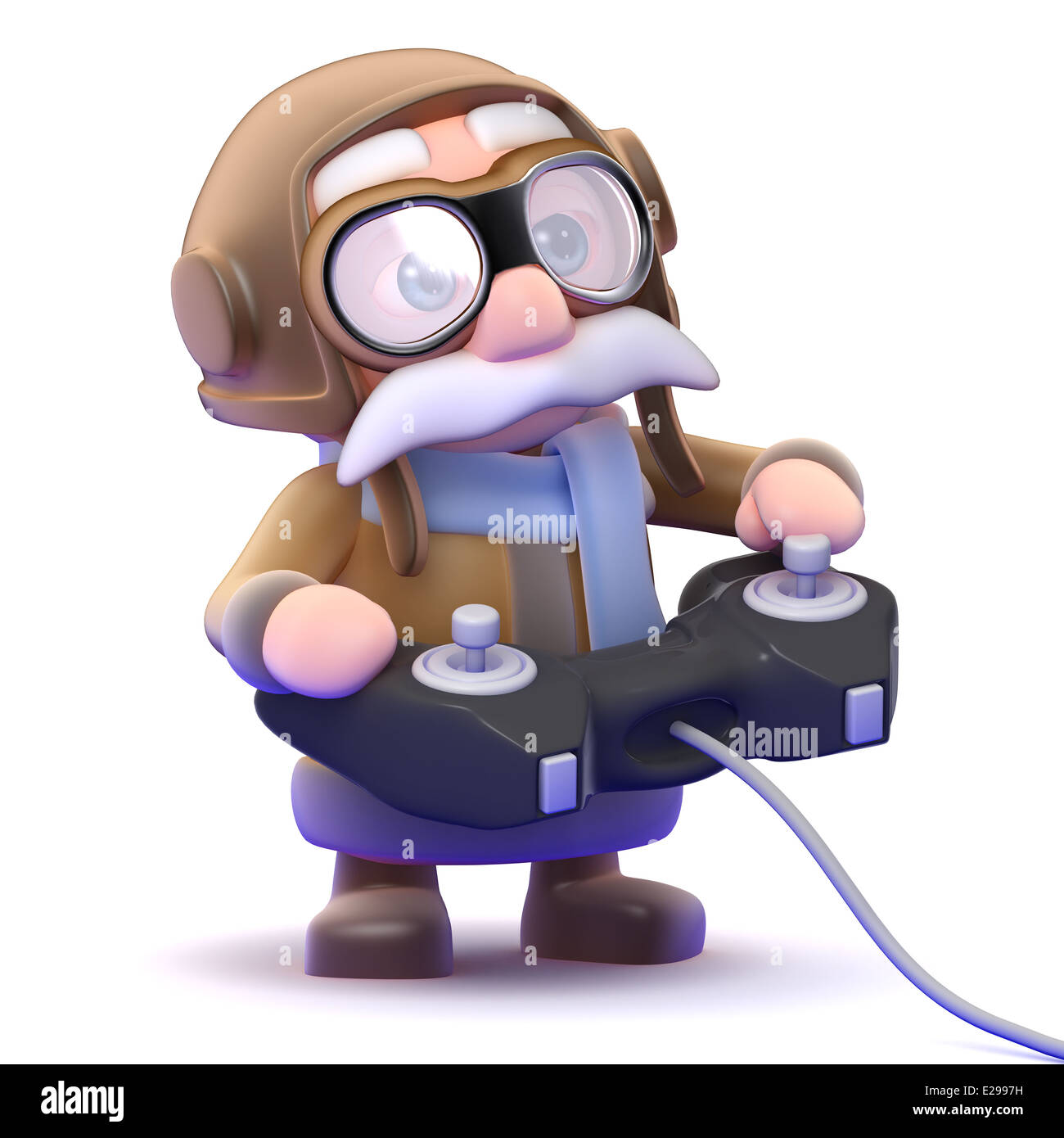 3d Pilot plays videogames on his day off Stock Photo - Alamy