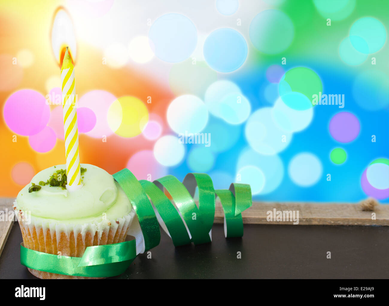 one birthday cupcake Stock Photo - Alamy