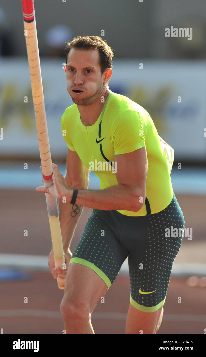 Ostrava, Czech Republic, 17th June, 2014. Winning pole-vaulter Renaud ...