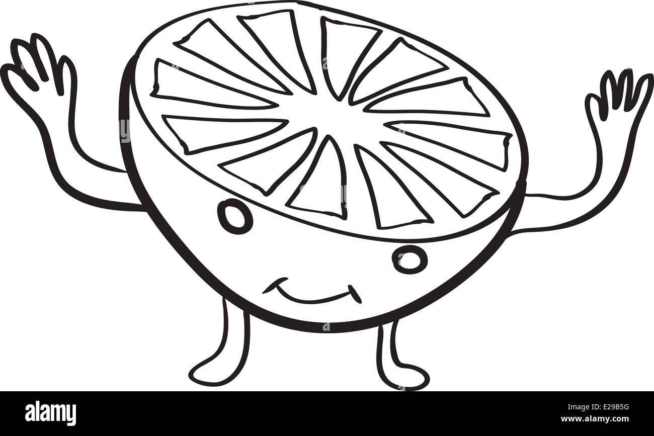 Simple vector drawing in the style of grape-fruit cartoon sketches ...