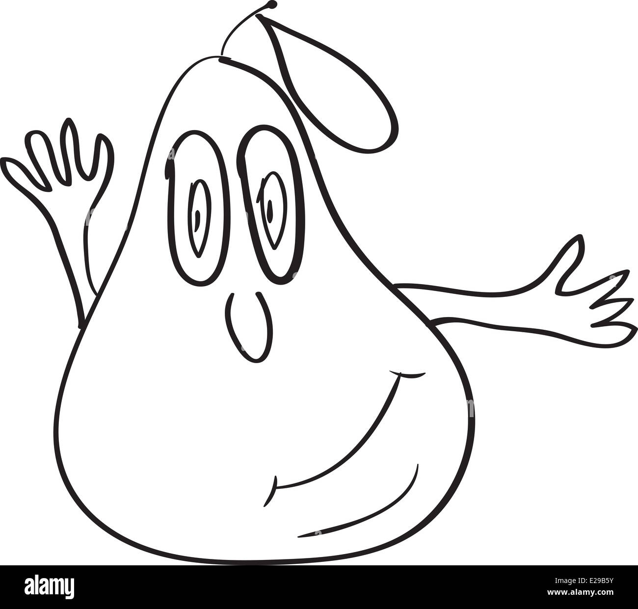 Simple vector drawing in the style of a pear cartoon sketches Stock ...