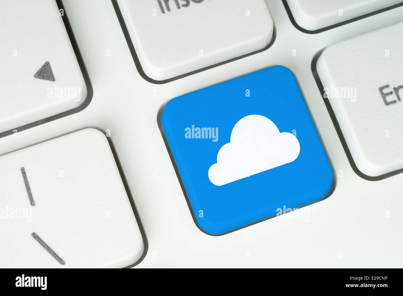Cloud computing concept on computer keyboard close-up Stock Photo - Alamy