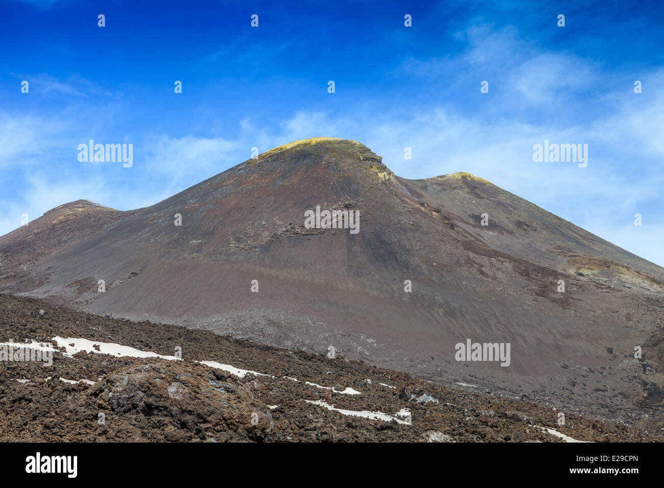 View of mount Etna summit Stock Photo - Alamy