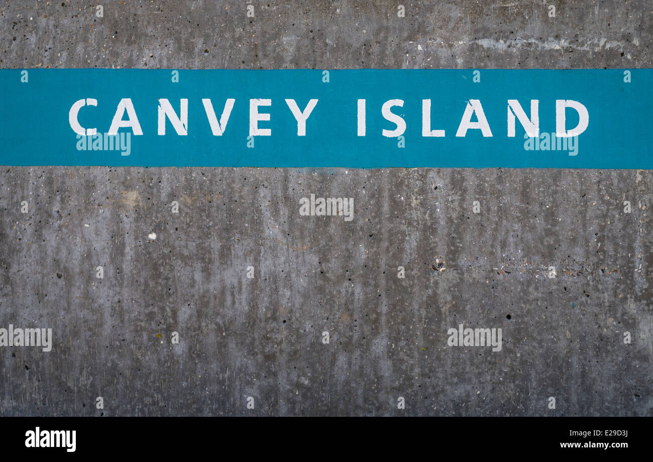 Canvey Island Sign, Essex, Britain Stock Photo - Alamy