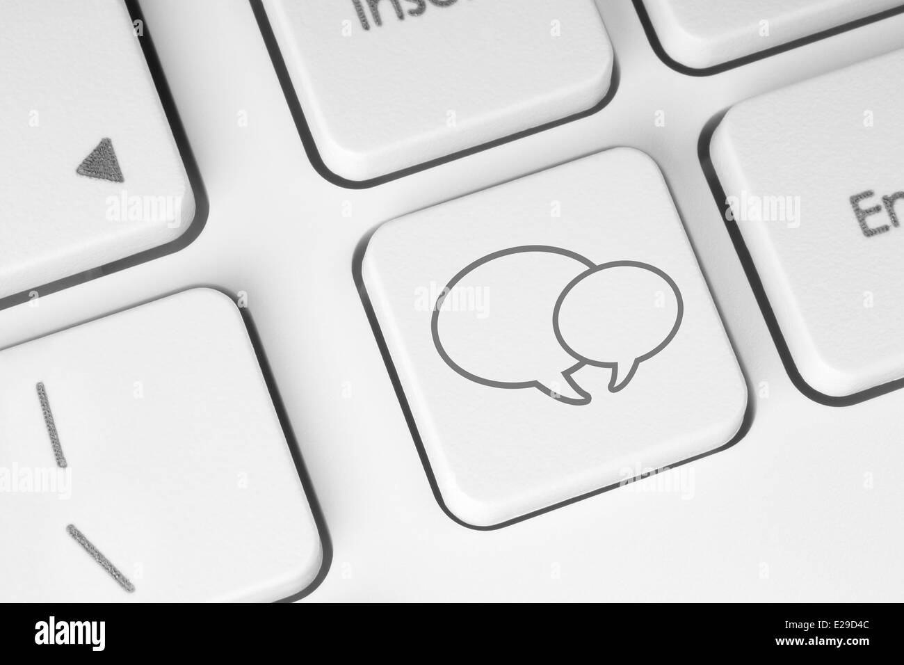 Social media keyboard button close-up Stock Photo - Alamy