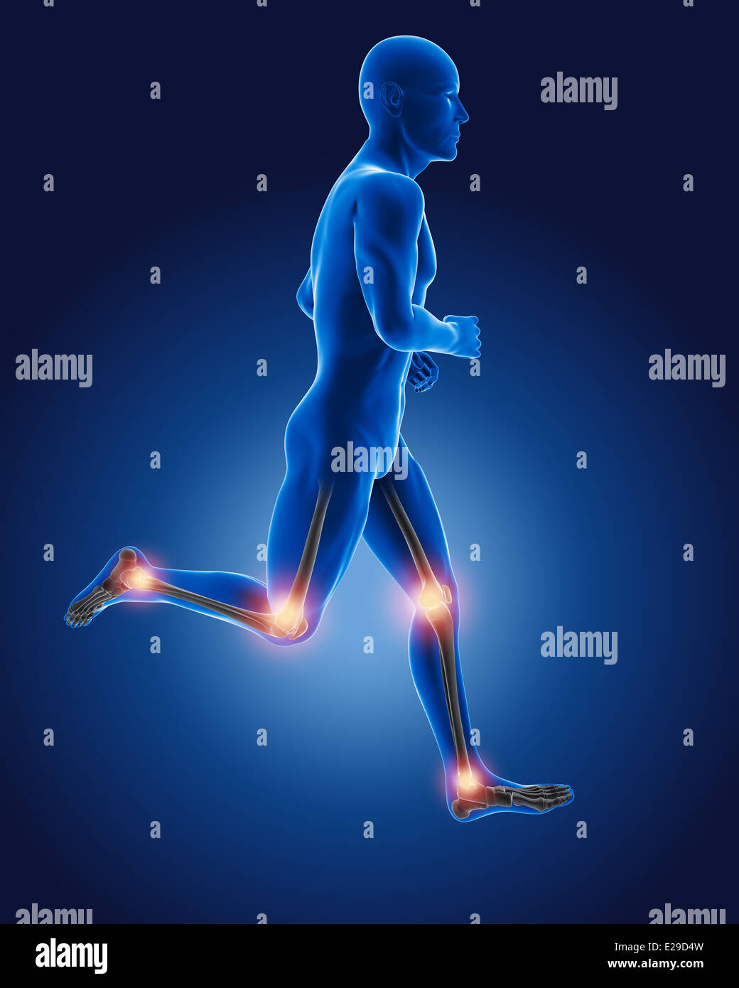 3D running medical man Stock Photo - Alamy