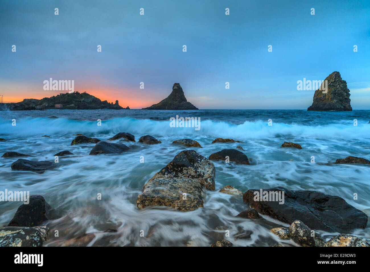 Aci Trezza rocks of Cyclops Stock Photo - Alamy