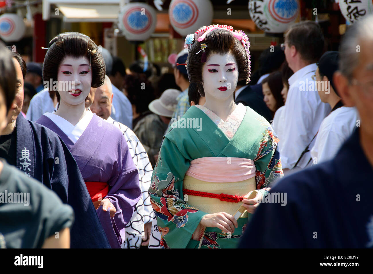 Geisha in Asakusa Sanja Matsuri Festival, Taito, Tokyo, Japan Stock ...