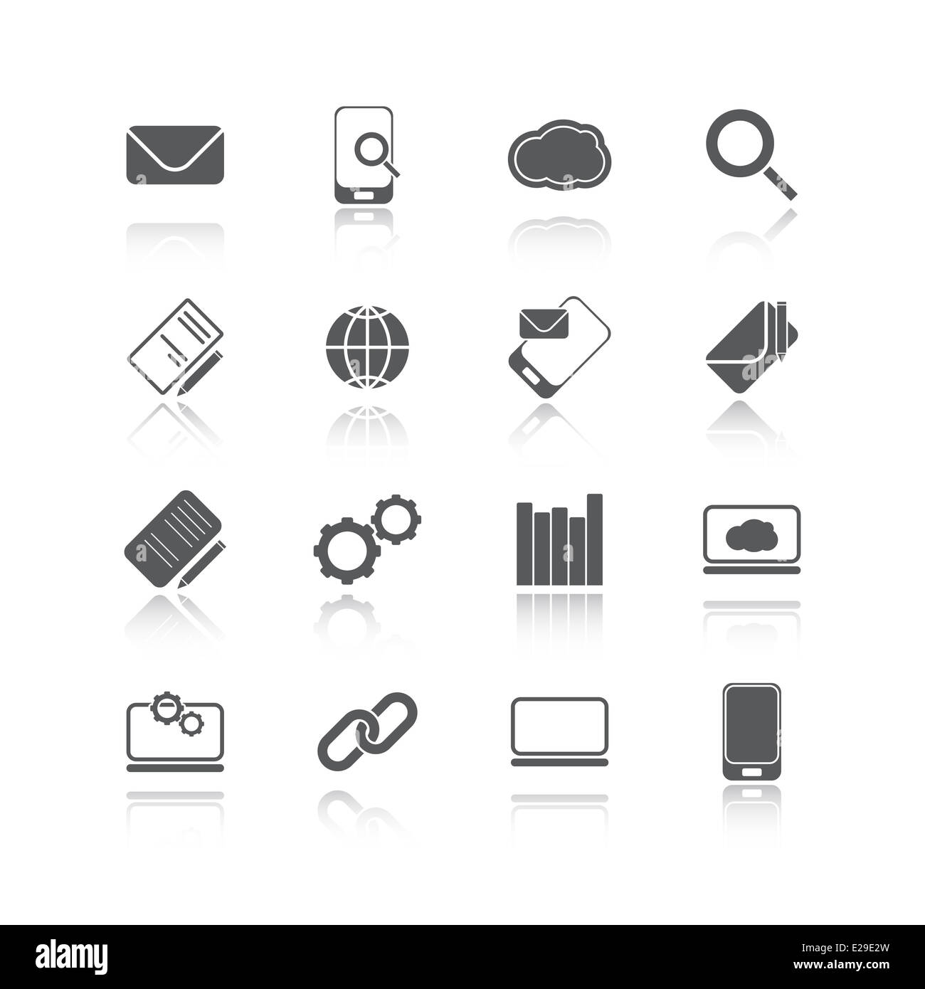 new set of business and communication web icons Stock Photo - Alamy