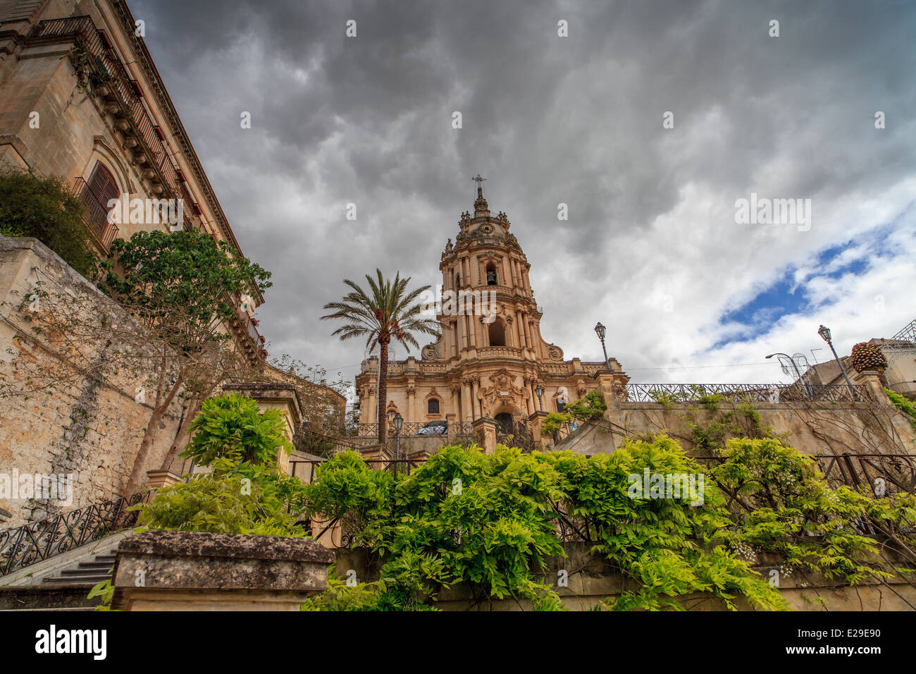 San George Cathedral in Modica Stock Photo - Alamy