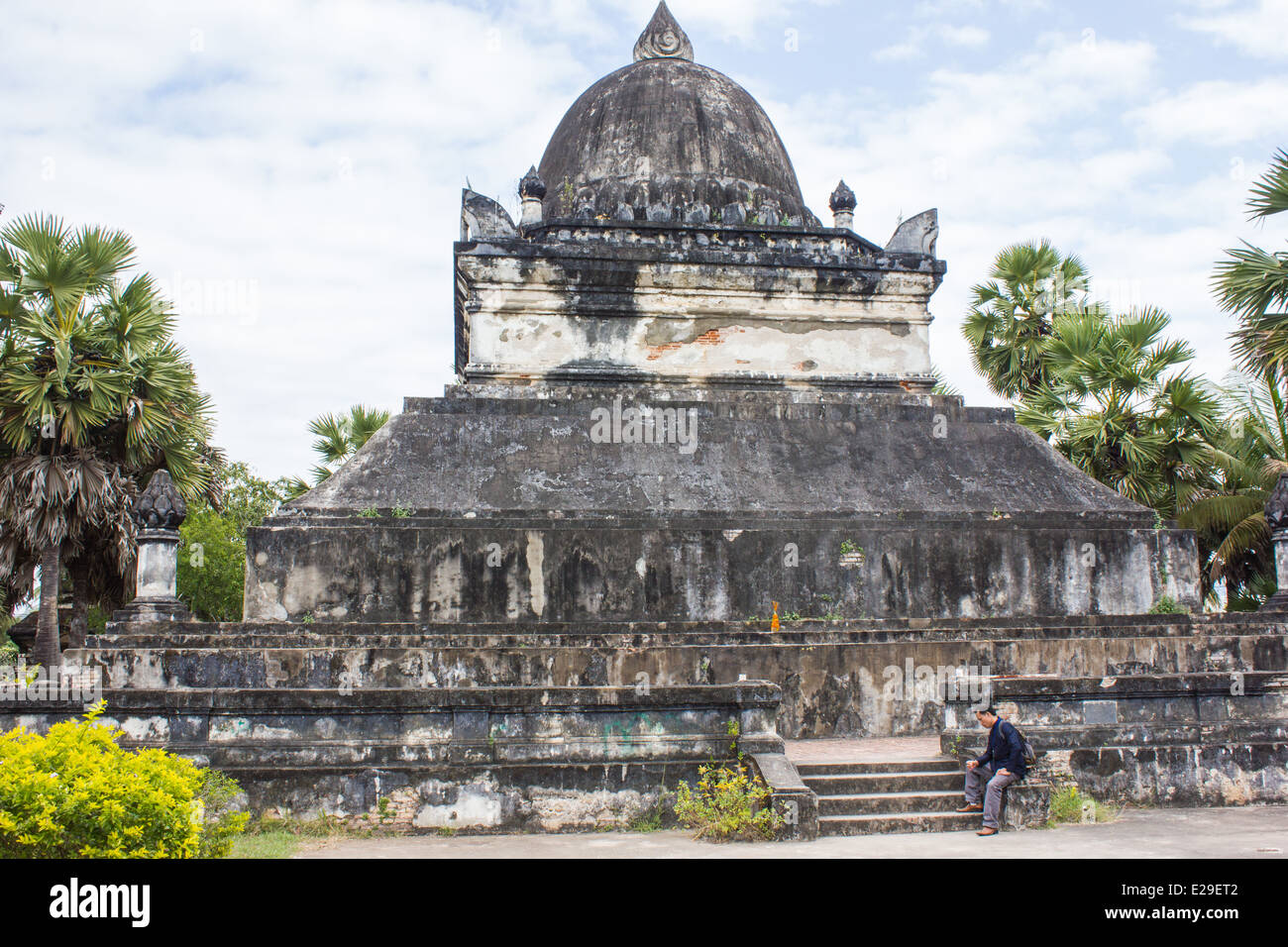 A temple in the ancient town of Luang Prabang, situated in northern ...