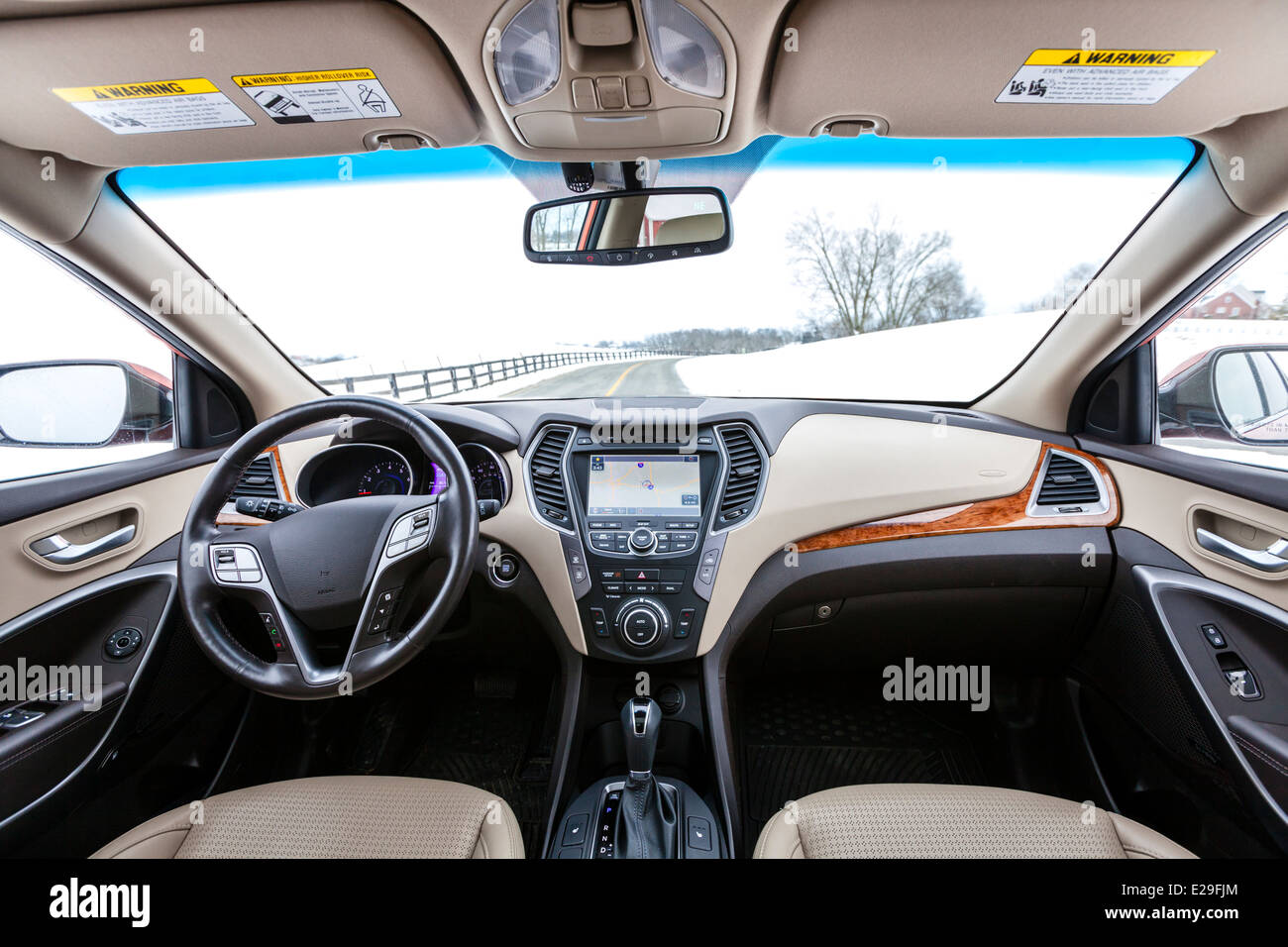 Modern car interior Stock Photo - Alamy