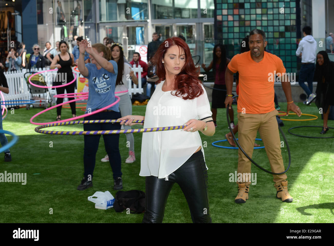 London, UK. 17th June, 2014. Amy Childs a Hula Hoops kick start its Big ...