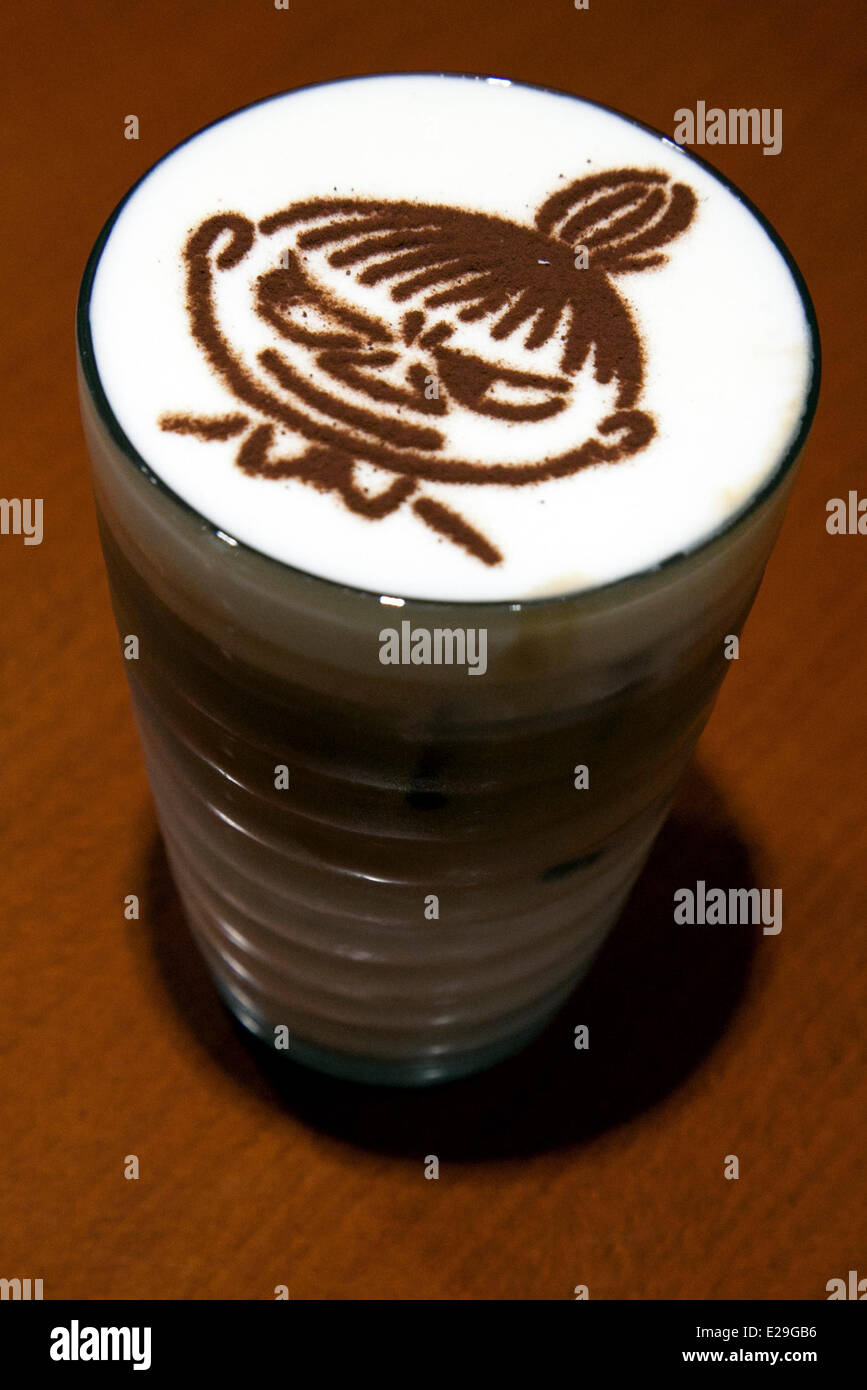 Tokyo, Japan. 17th June, 2014. The "Moomin cafe late" at the Moomin ...