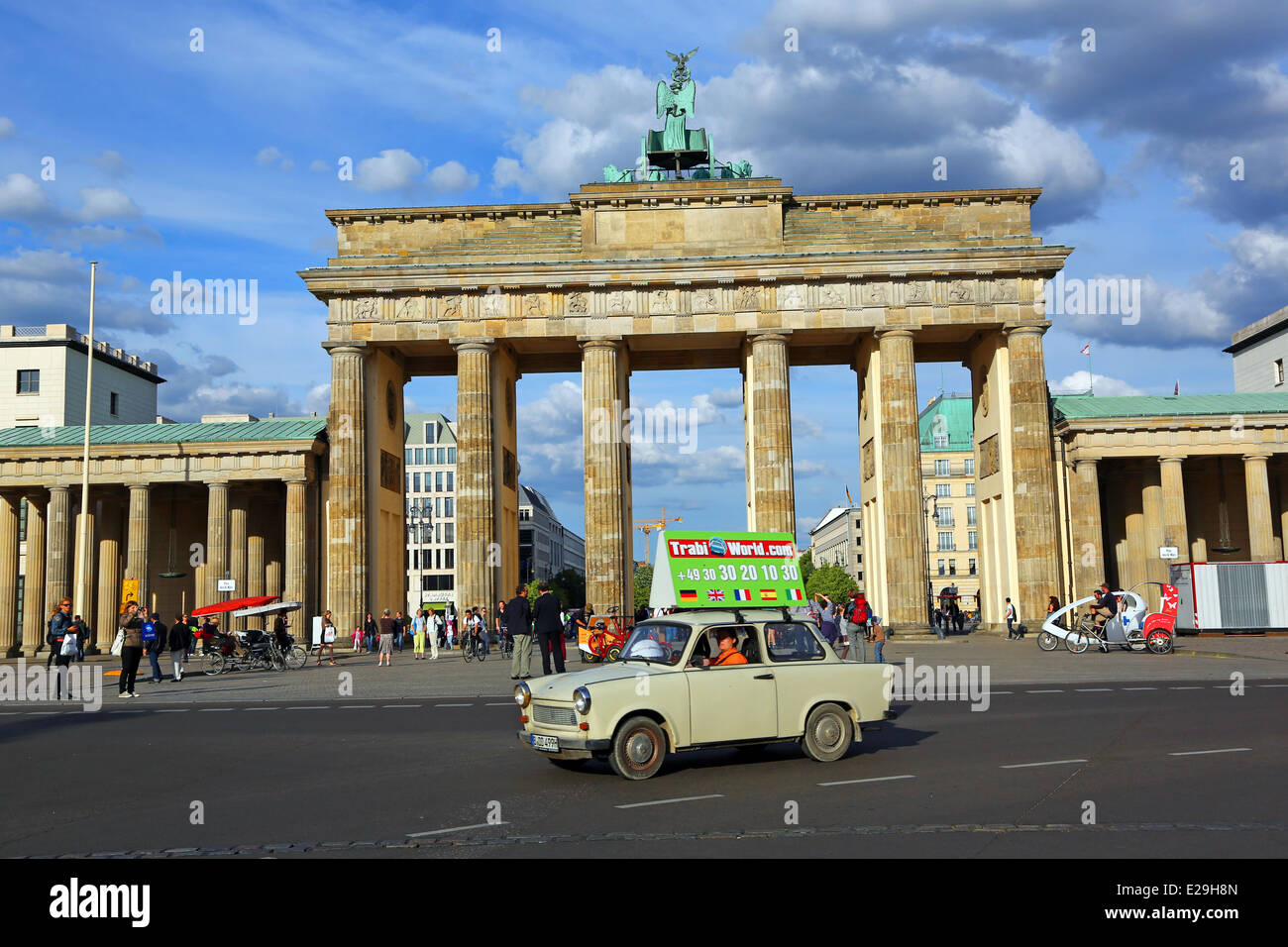 The Brandenburg Gate, Brandenburger Tor, neoclassical triumphant arch ...