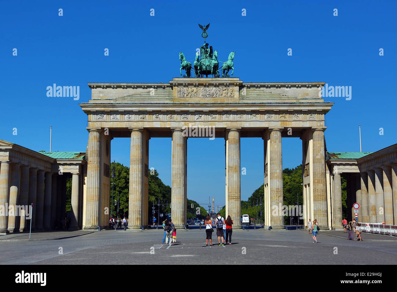 The Brandenburg Gate, Brandenburger Tor, neoclassical triumphant arch ...