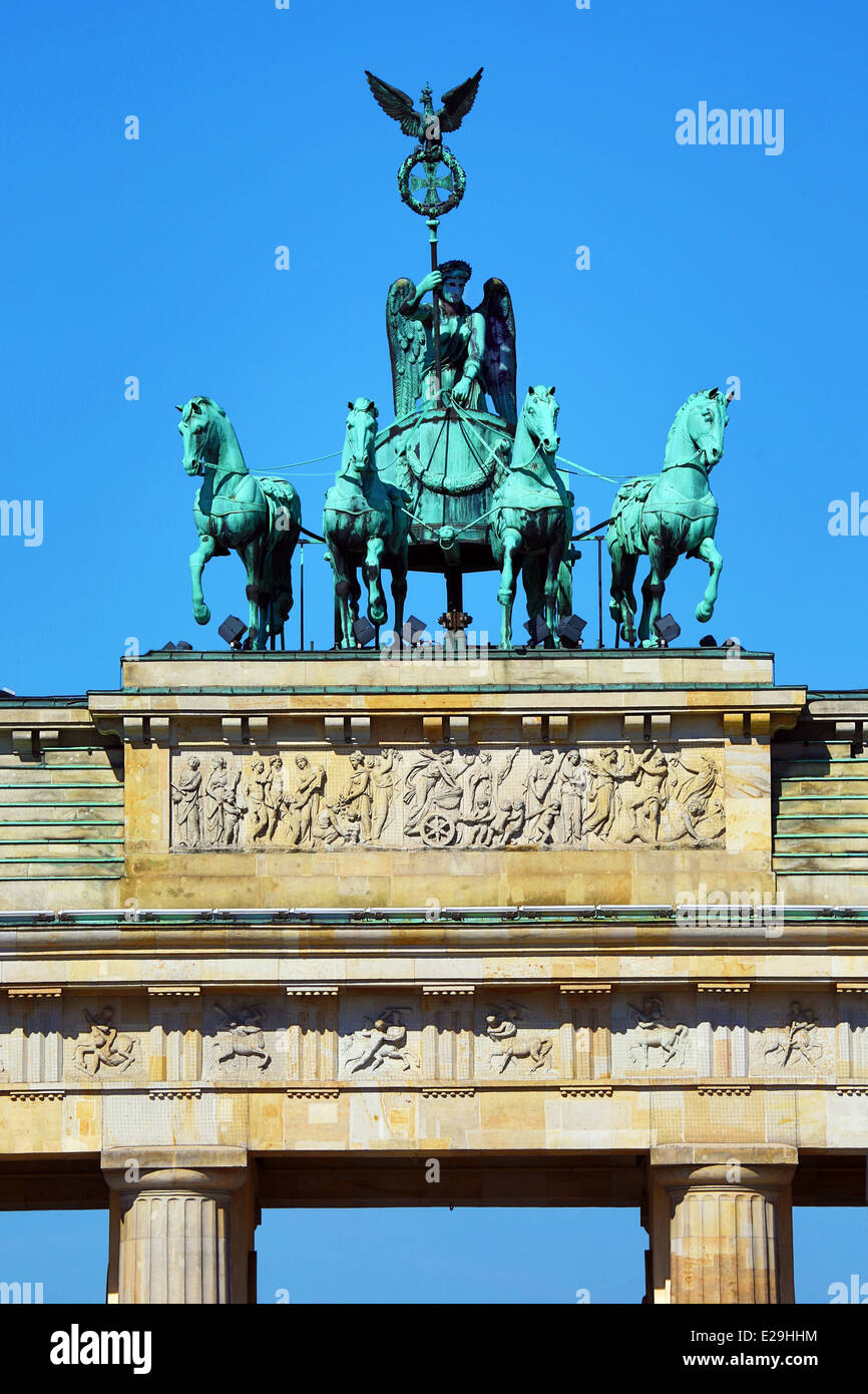 The Brandenburg Gate, Brandenburger Tor, neoclassical triumphant arch ...