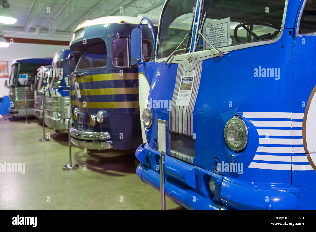 Hibbing, Minnesota - Vintage buses on display at the Greyhound Bus ...