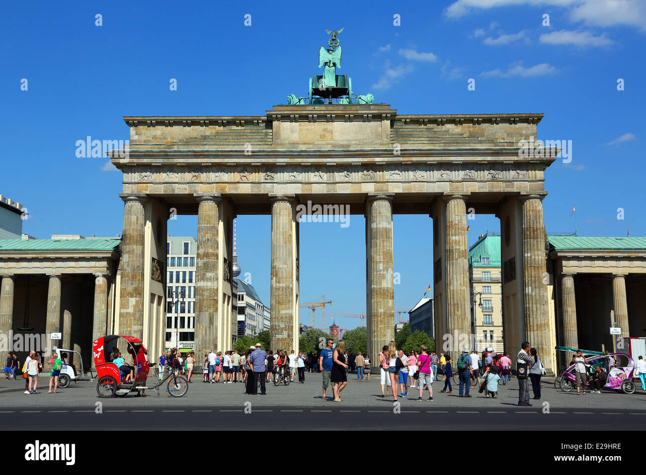The Brandenburg Gate, Brandenburger Tor, neoclassical triumphant arch ...