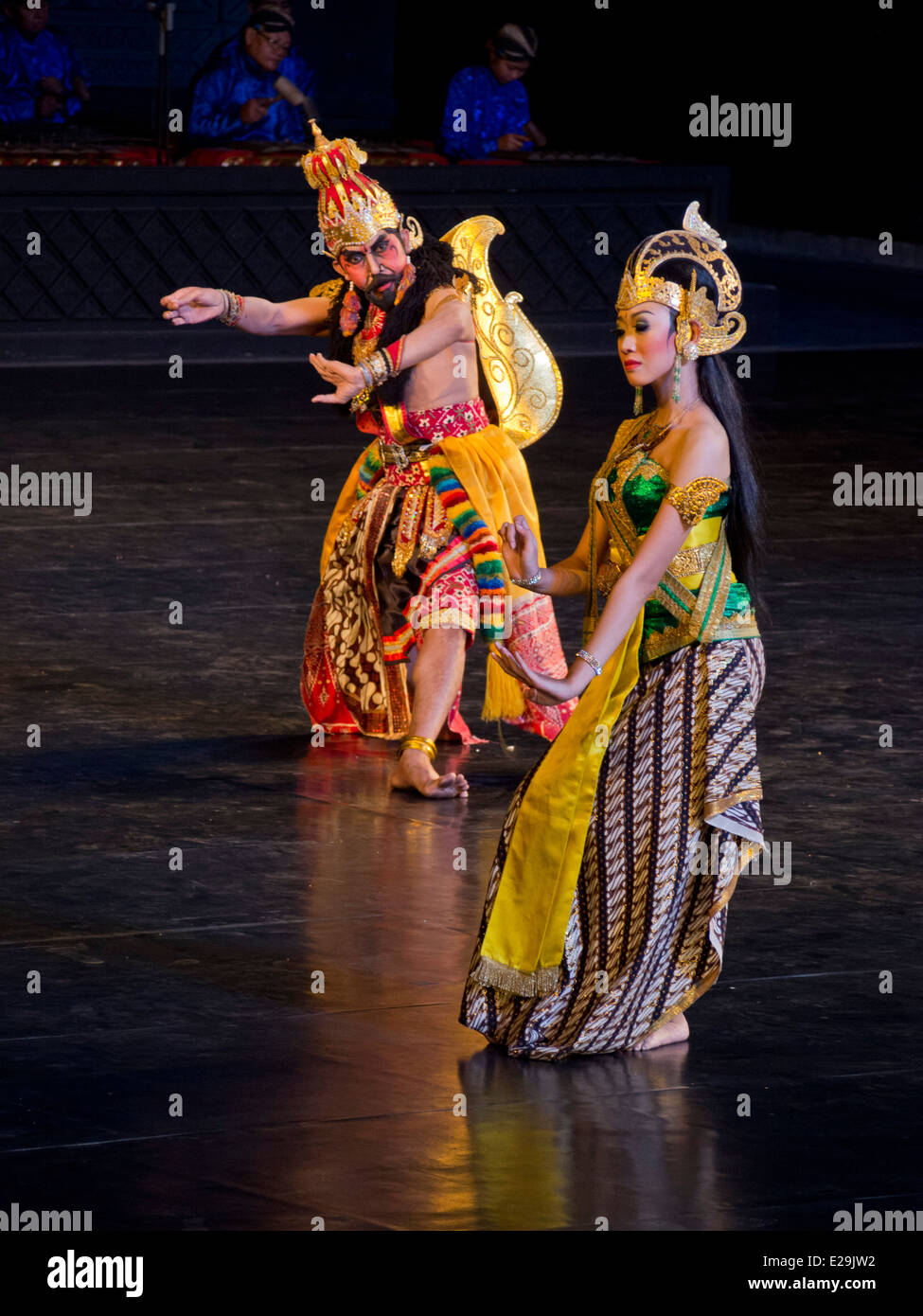 Performance of the classic Ramayana legend at the Prambanan temple in ...