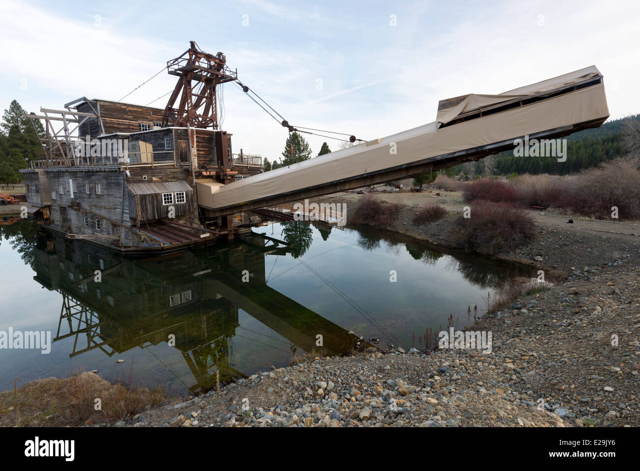 #3 YUBA gold dredge at the Sumpter Valley Dredge State Heritage Area ...