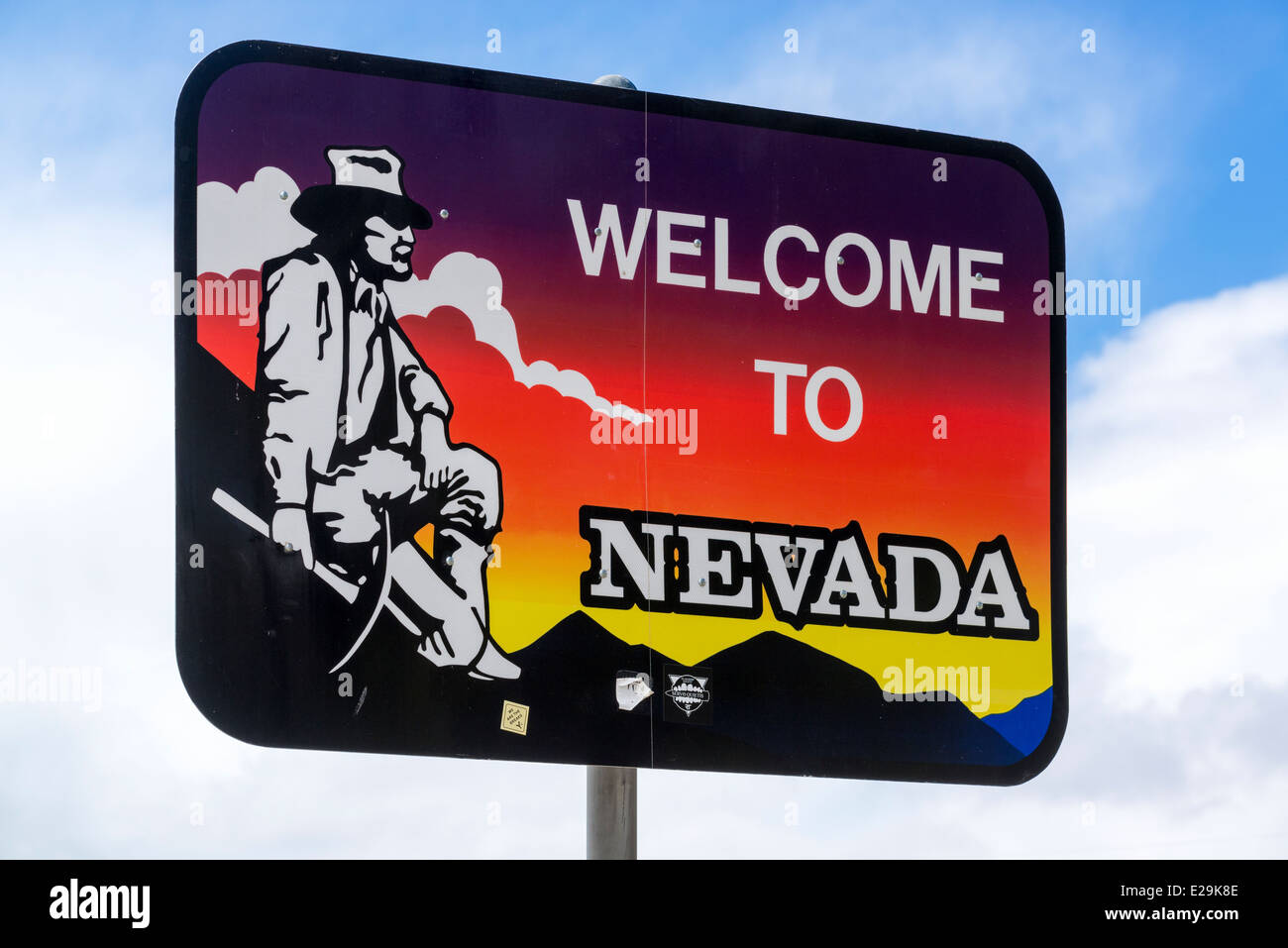Welcome to Nevada sign in Denio, Nevada Stock Photo - Alamy