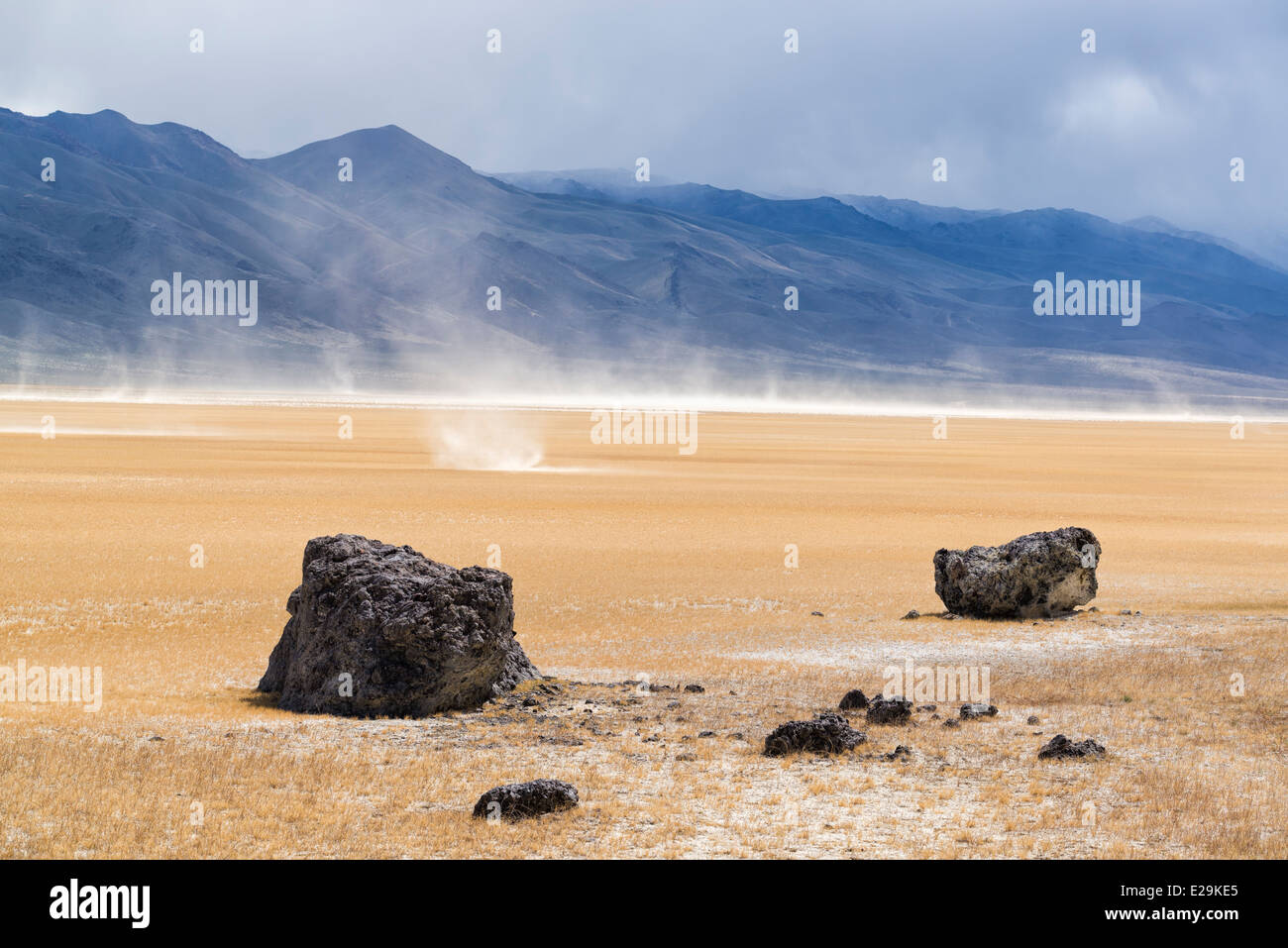 Boulders on a dry lake bed in Northern Nevada Stock Photo - Alamy