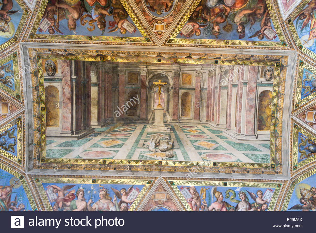 Ceiling Of Vatican Museums Stock Photos & Ceiling Of Vatican Museums ...