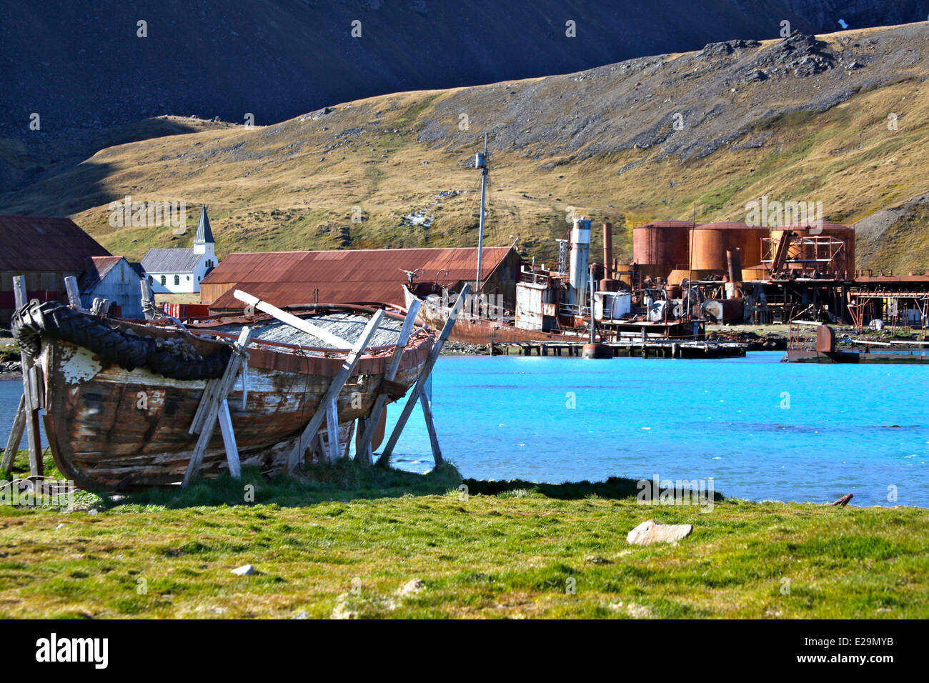 Antarctica, cruise on Boreal ship, South Georgia Island, Grytviken ...