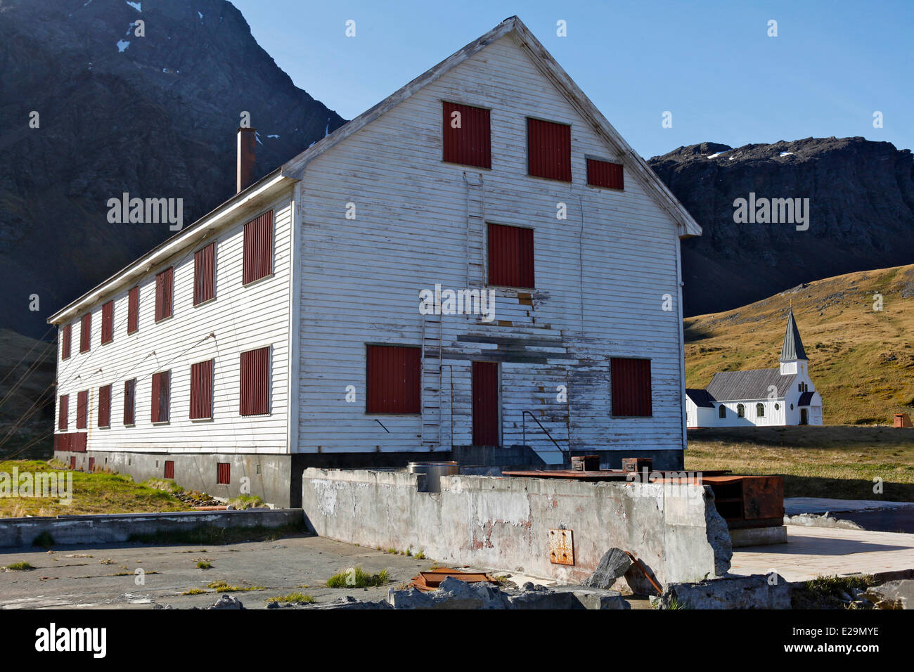 Antarctica, cruise on Boreal ship, South Georgia Island, Grytviken ...