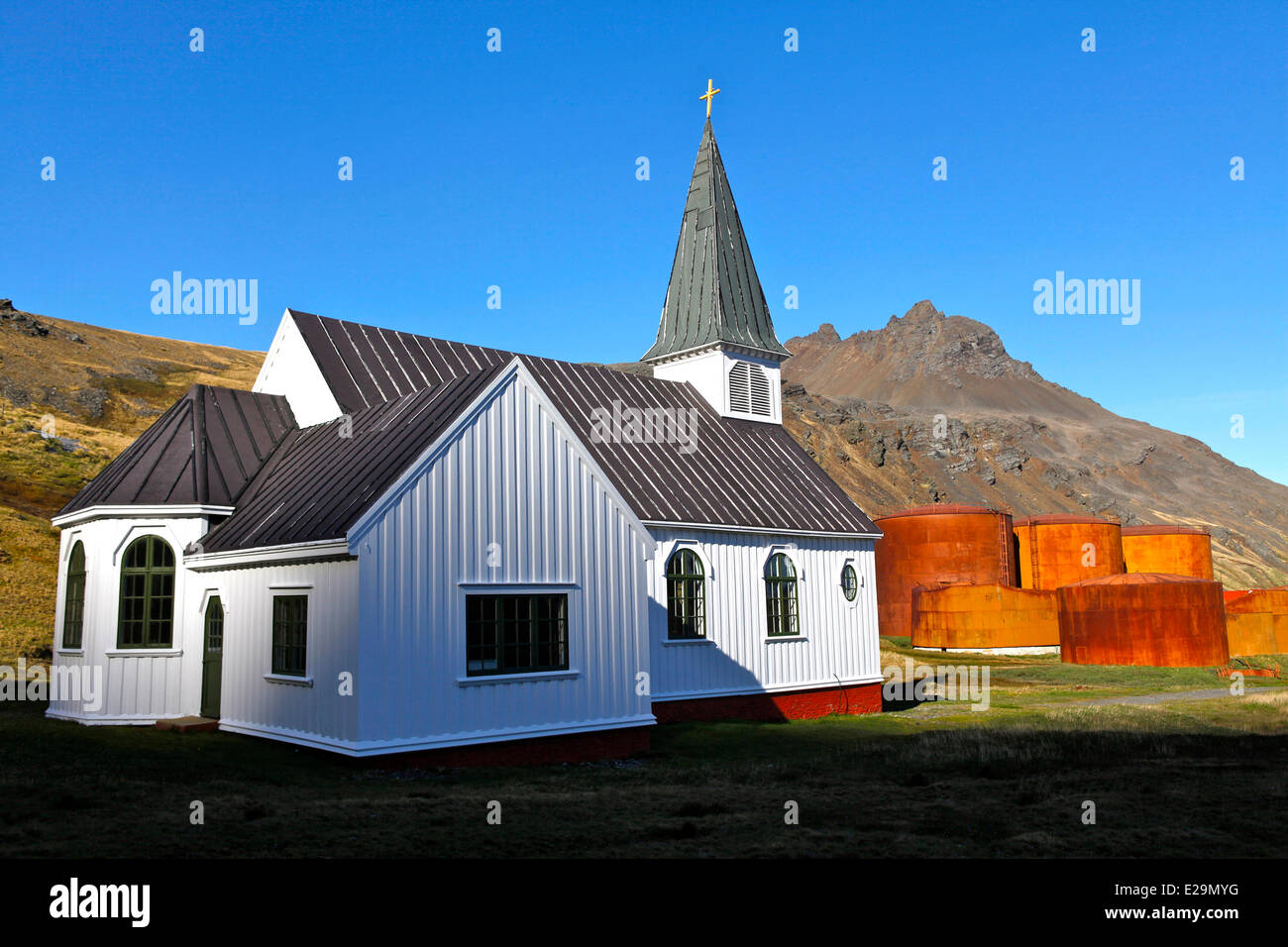 Antarctica, cruise on Boreal ship, South Georgia Island, Grytviken ...