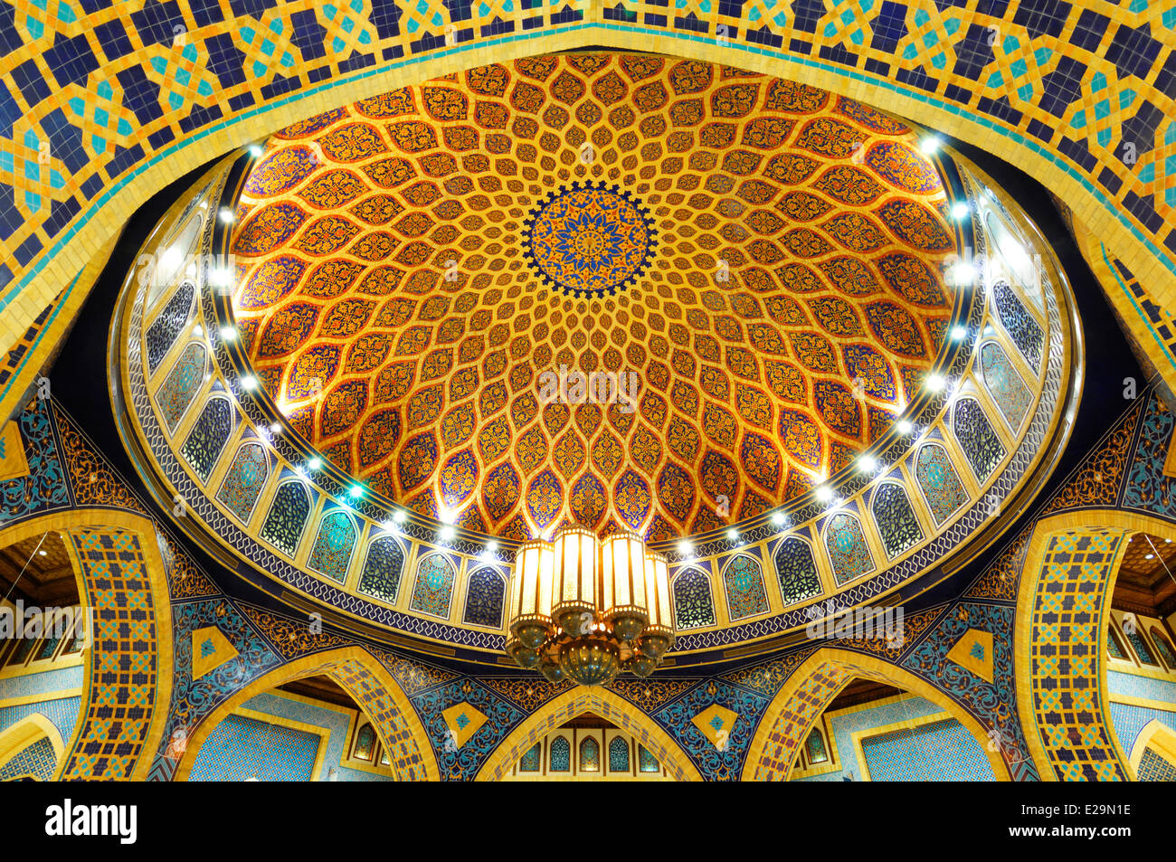 United Arab Emirates, Dubai emirate, Jebel Ali, dome of mosque in the ...