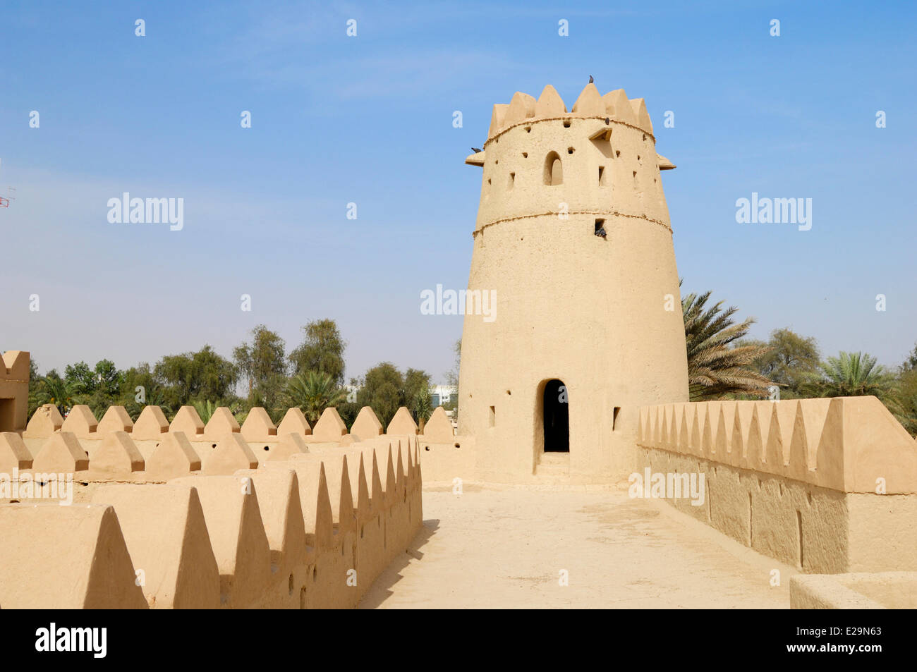 United Arab Emirates, Abu Dhabi emirate, Al Ain, fort and walls inside ...