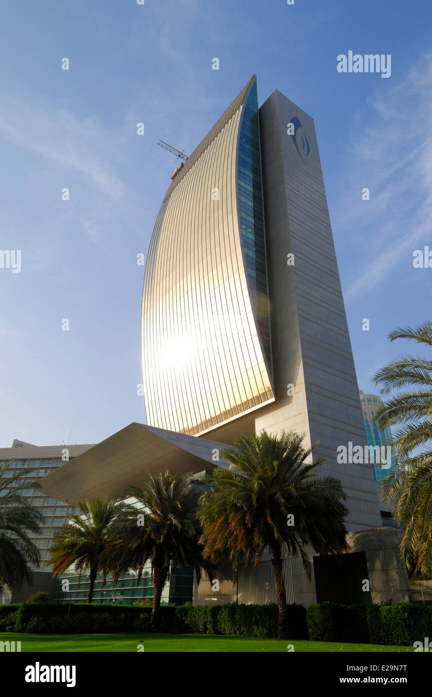 United Arab Emirates, Dubai emirate, Dubai, modern building sail shaped ...