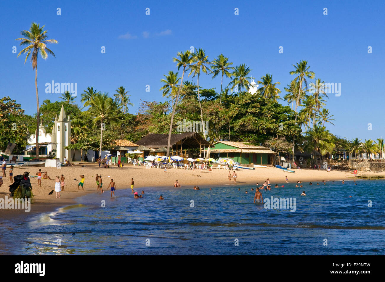 Brazil, Bahia state, Praia do Forte, resort station oceanfront Atlantic ...