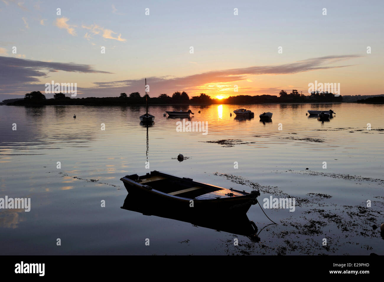 France, Morbihan, Etel River, ile de Saint Cado (Saint Cado's Island ...