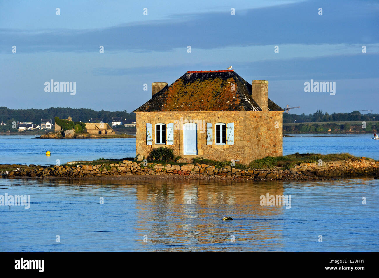 France, Morbihan, Etel River, ile de Saint Cado (Saint Cado's Island ...
