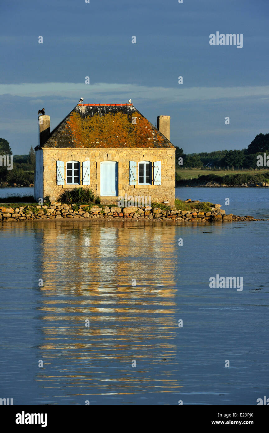 France, Morbihan, Etel River, ile de Saint Cado (Saint Cado's Island ...