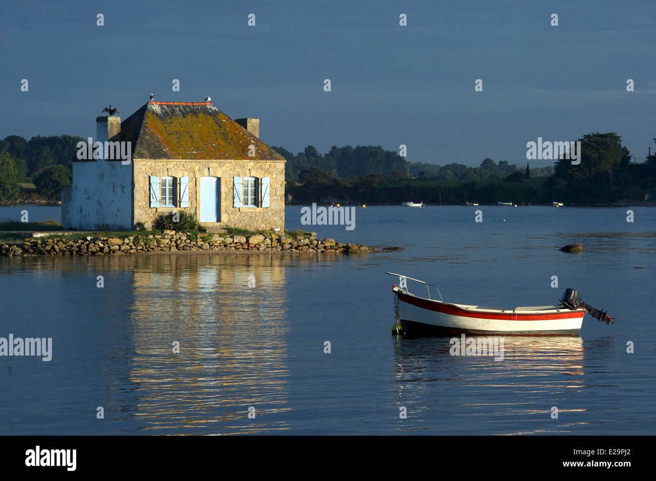 France, Morbihan, Etel River, ile de Saint Cado (Saint Cado's Island ...