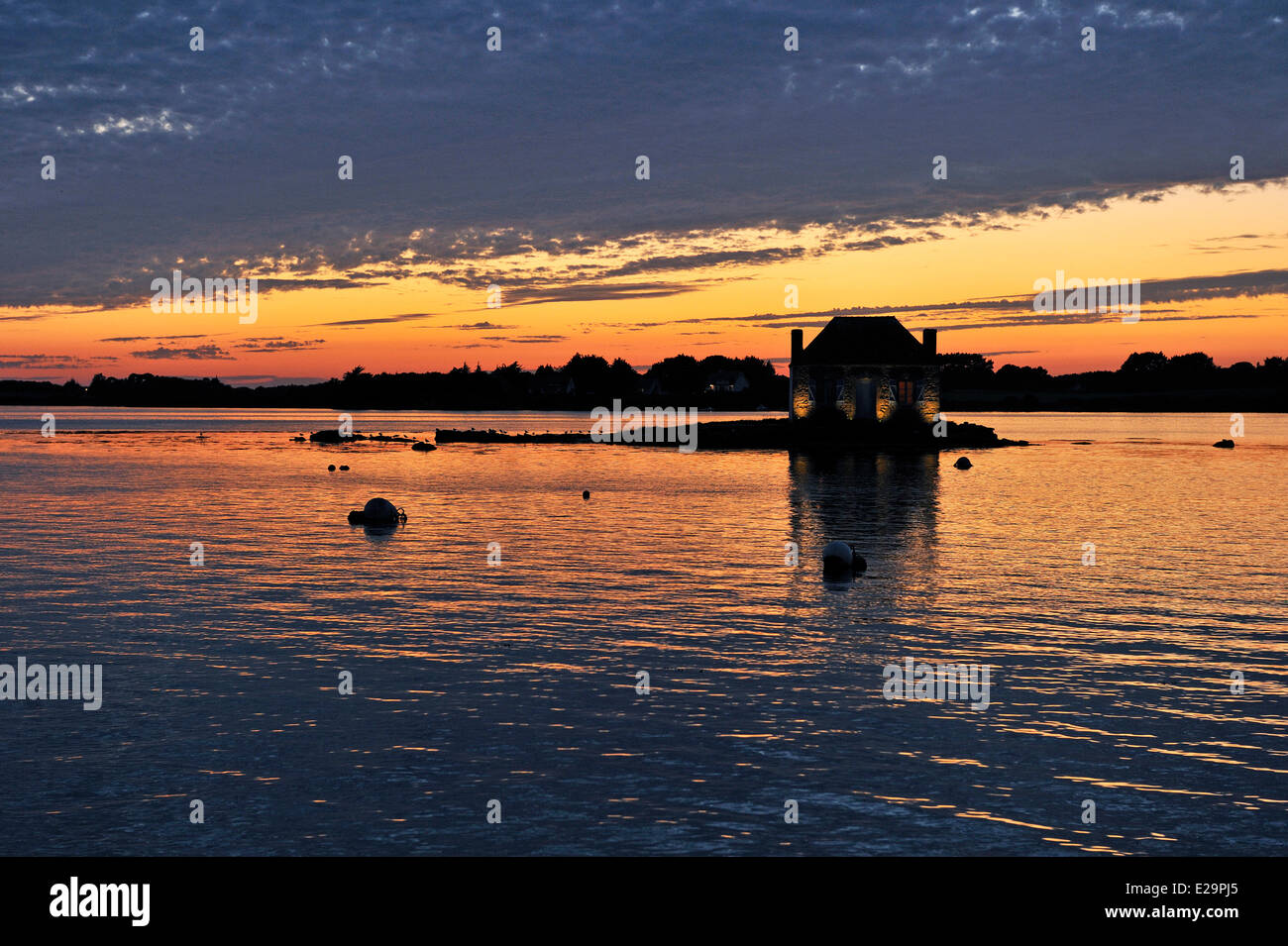 France, Morbihan, Etel River, ile de Saint Cado (Saint Cado's Island ...