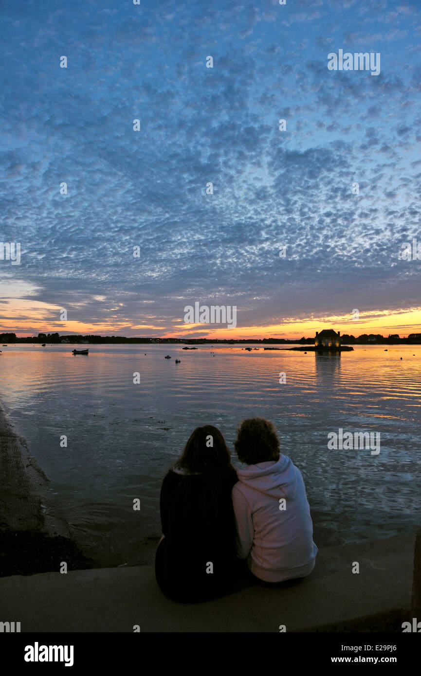 France, Morbihan, Etel River, ile de Saint Cado (Saint Cado's Island ...