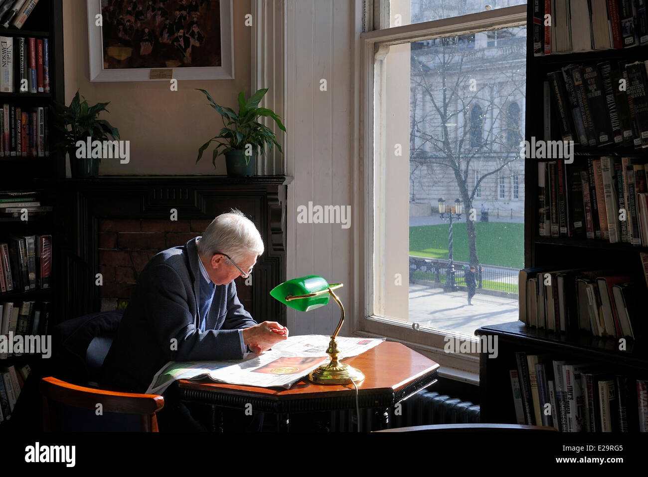 United Kingdom, Northern Ireland, Belfast, Linen Hall Library Stock ...