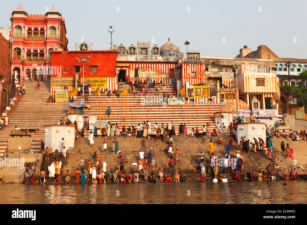 India, Uttar Pradesh State, Varanasi, Kedar Ghat Stock Photo - Alamy