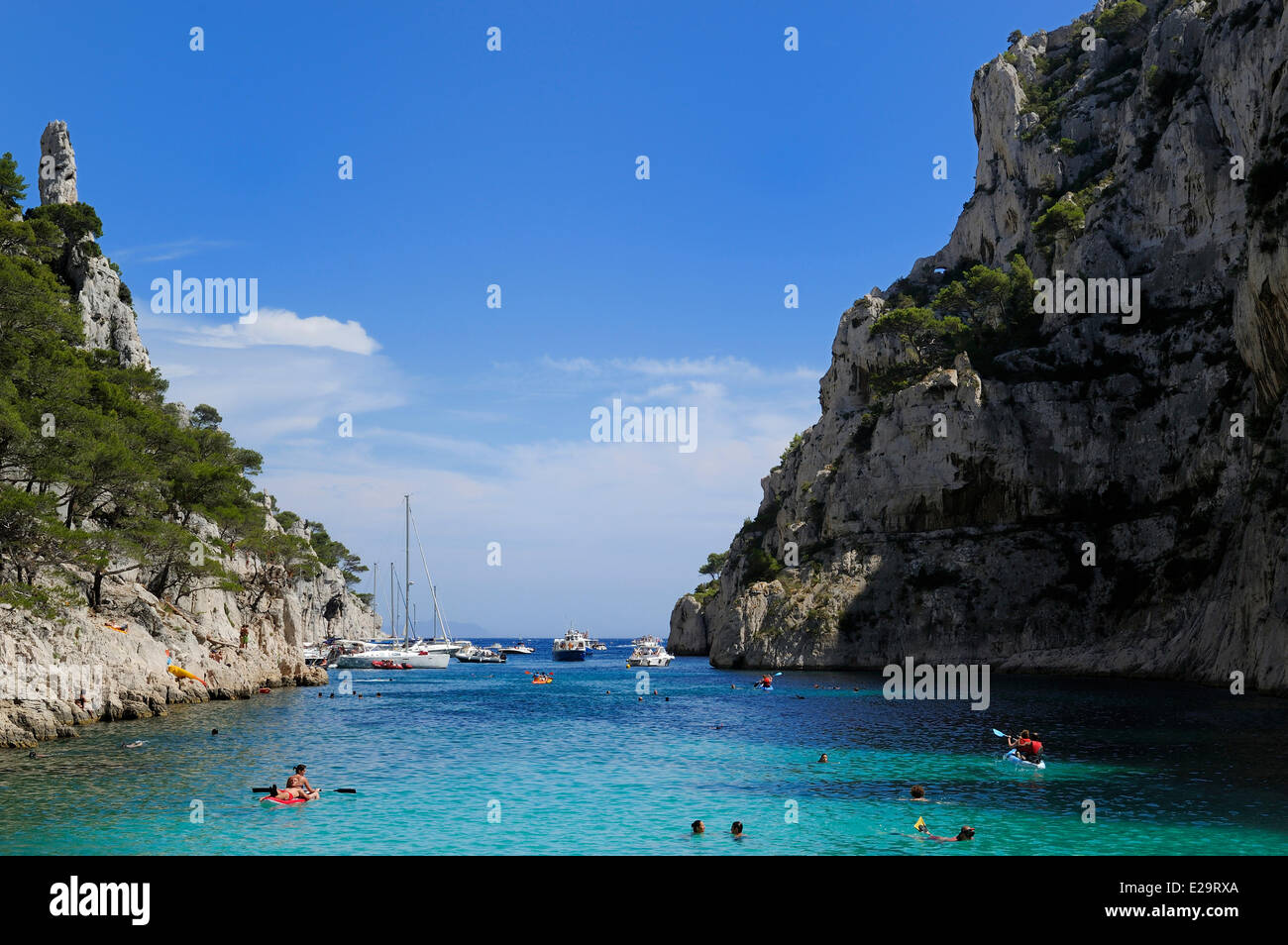 France, Bouches du Rhone, Cassis, En Vau creek (calanque Stock Photo ...