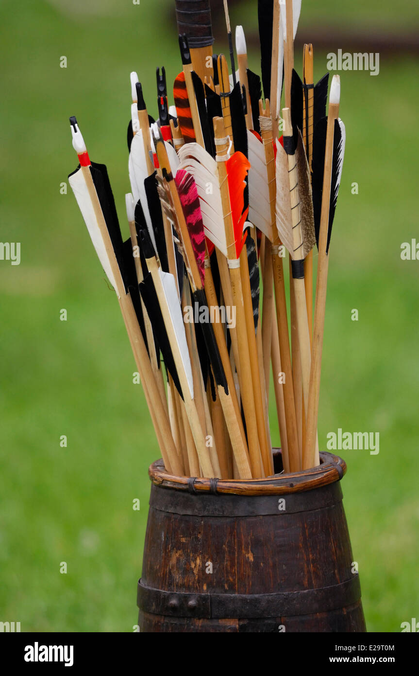 France, Ardennes, Sedan, medieval festival,arrows Stock Photo - Alamy