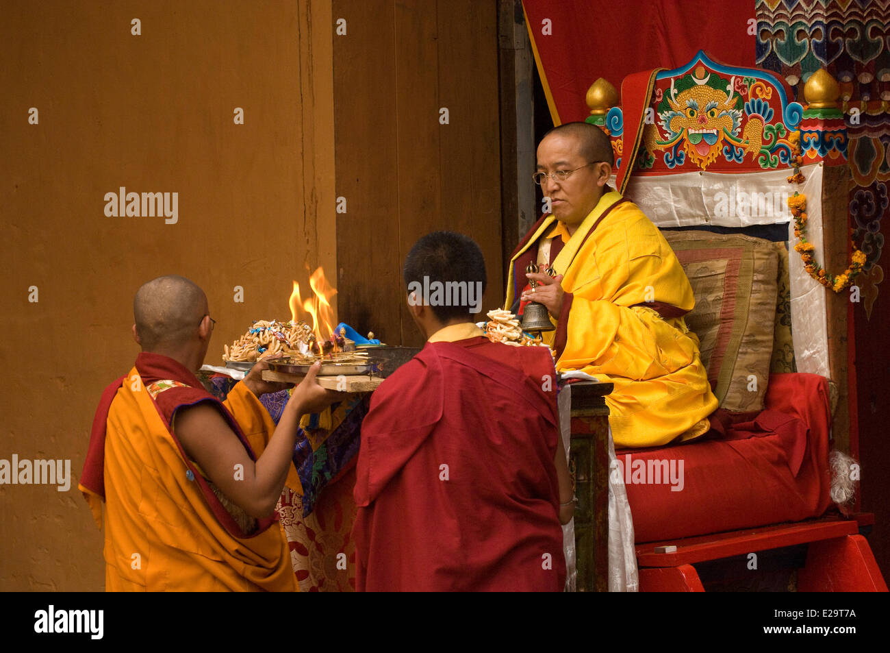 Nepal, Sagarmatha Zone, Solu Khumbu District, Chiwong Monastery, sherpa ...