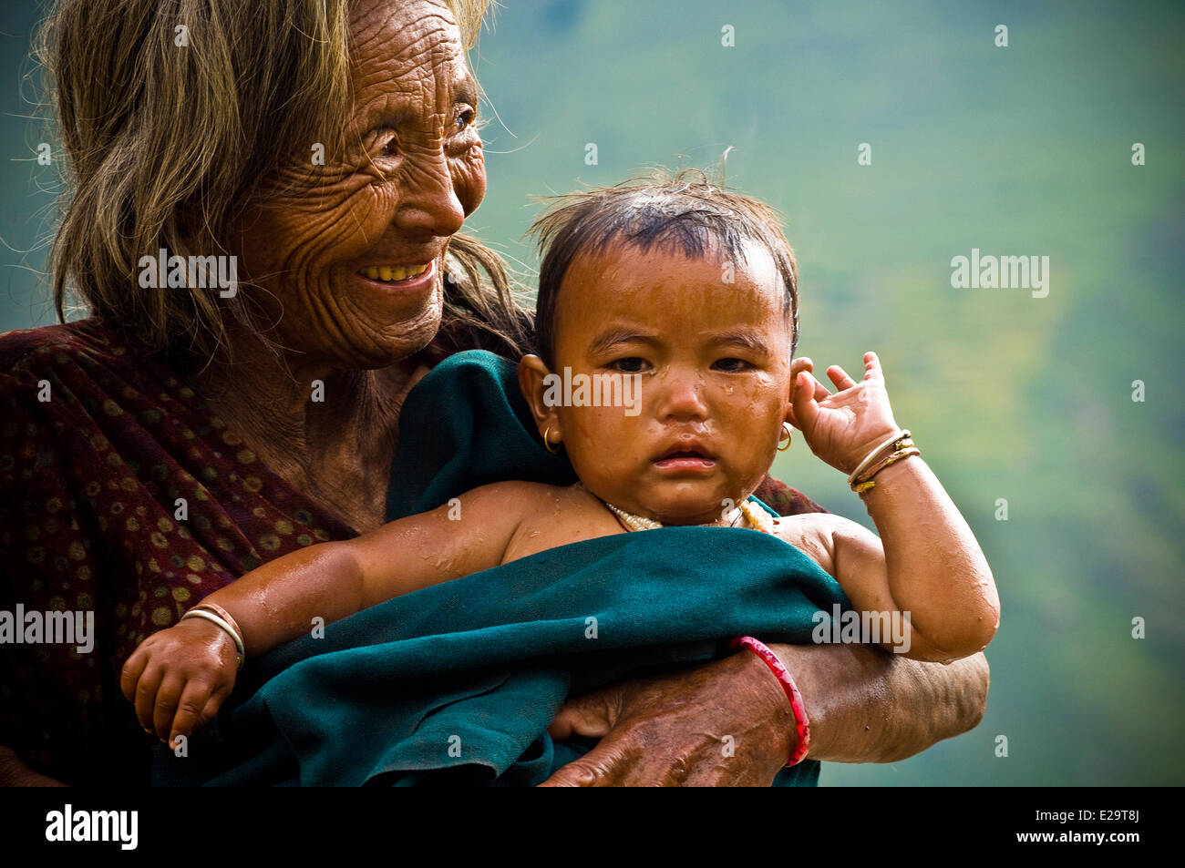 Nepal, Karnali Zone, Dolpo Region, Tarakot, traditional village typical ...