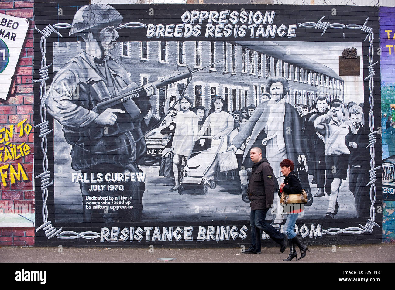 United Kingdom, Northern Ireland, Belfast, republican murals in the ...