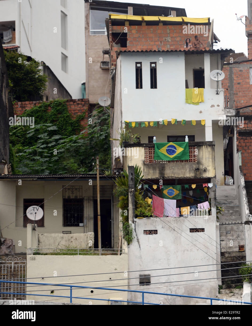 A general view of a favela in Salvador da Bahia, Brazil, 15 June 2014 ...