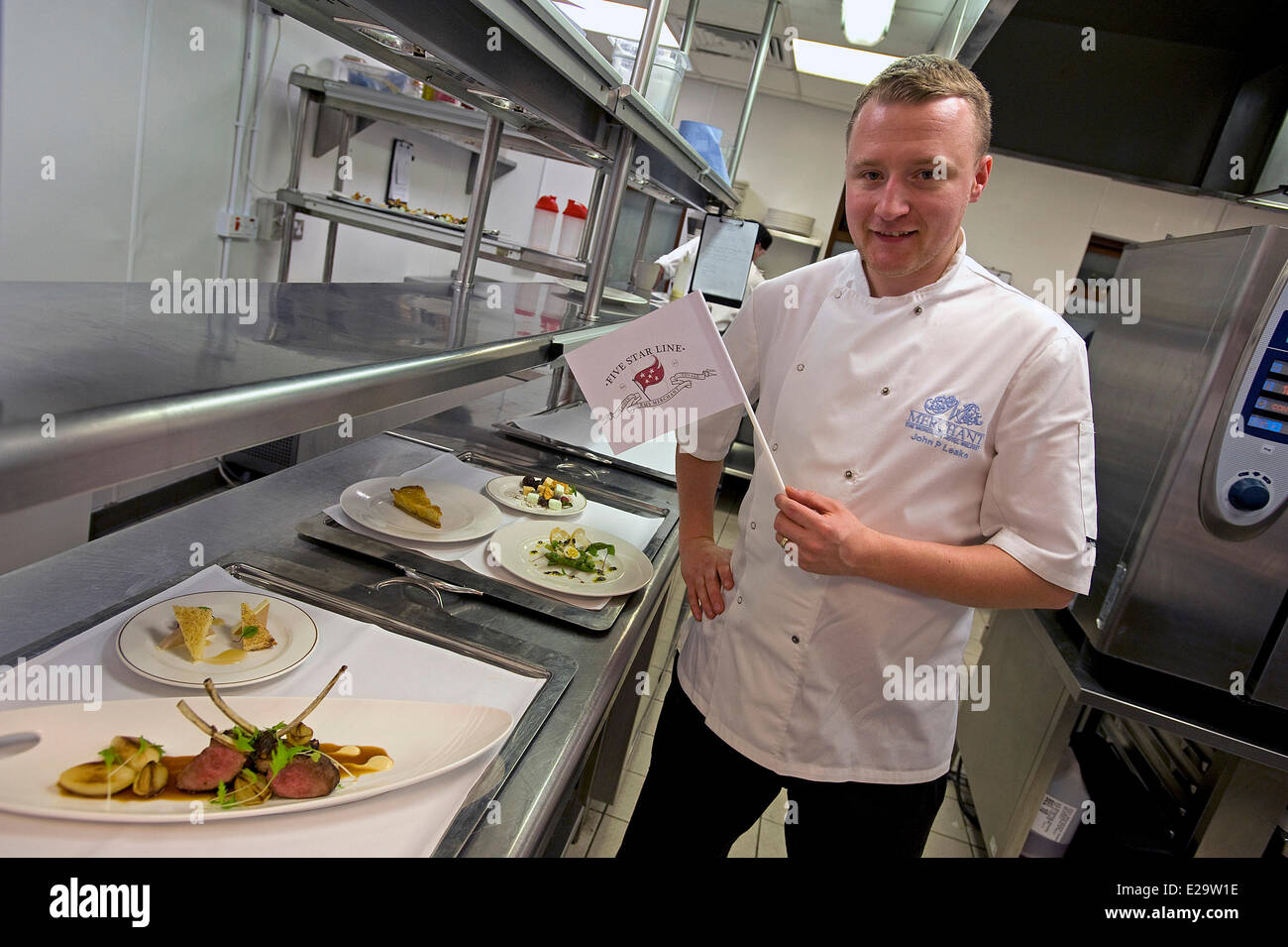 United Kingdom, Northern Ireland, Belfast, chef John Paul Leake at the ...